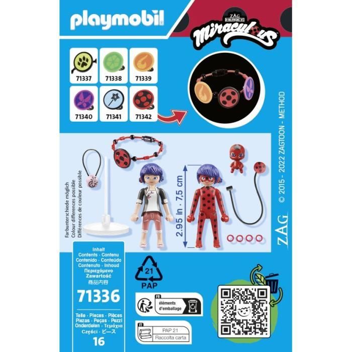PLAYMOBIL 71336 Miraculous : Marinette & Ladybug - Cdiscount Jeux - Jouets