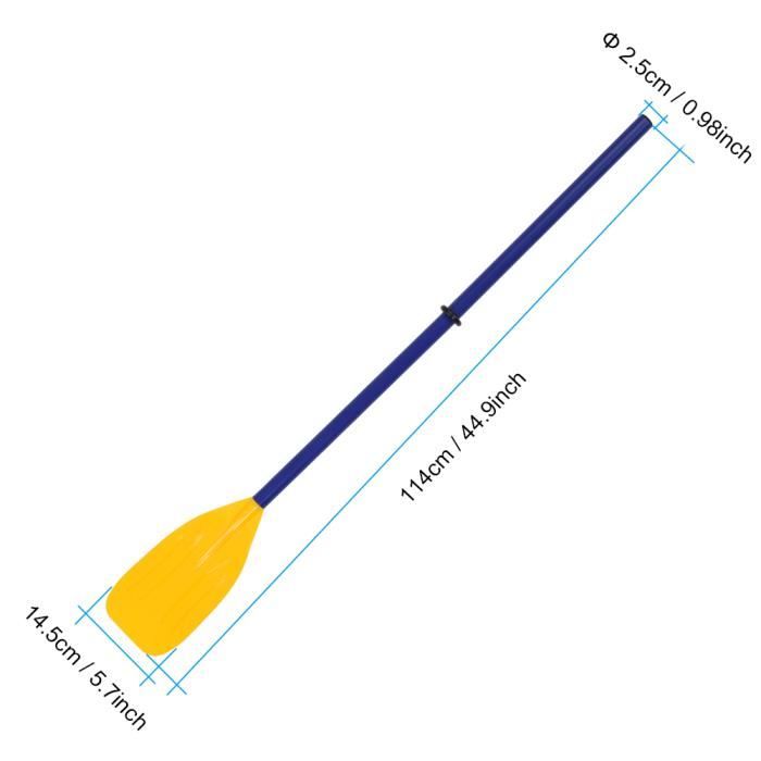 Pagaie de kayak VINGVO - Rame bateau gonflable détachable - Jaune ...