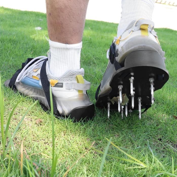 Outil pour aérer la pelouse, chaussures cloutées en Gunite de 4,2 cm en ...