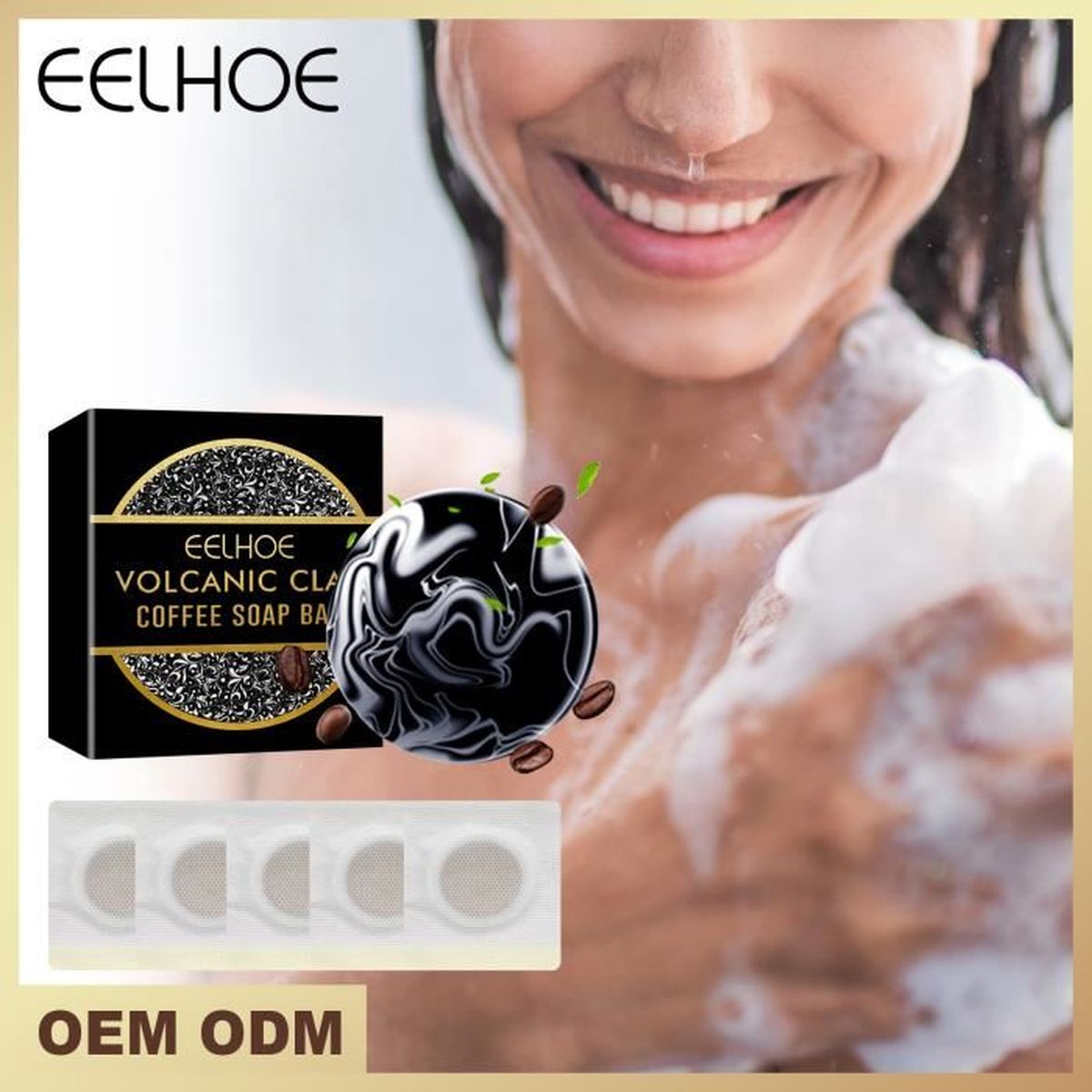 Savon de bain en boue volcanique, savon de bain minéral, blanchissant ...