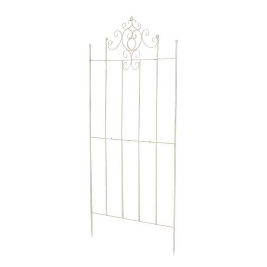 Tuteur treillis mural - CLP - PAULA - Fer - 170 x 85 cm - Crème antique ...