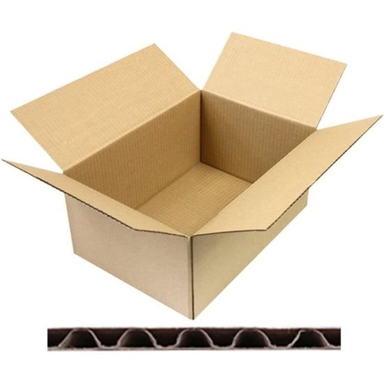 200 x cartons Colis Simple cannelure 30 x 21,5 x 14 cm Format A4 Brun ...