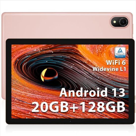 U10 Pro Tablette Android 13[2024], 20Gb+128Gb(Tf 1Tb) Tablette Tactile 10 Pouces Wifi 6, 5060Mah ...