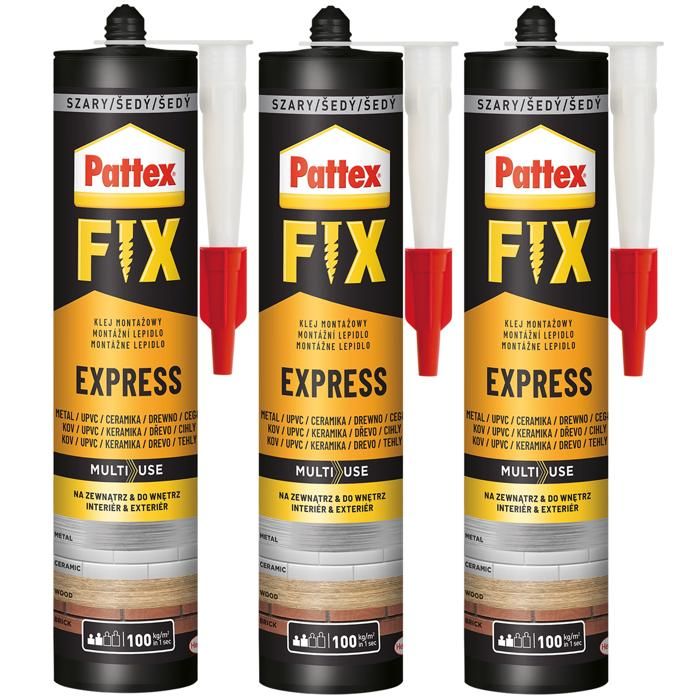 3x Pattex Fix Express 375g colle d'assemblage - Cdiscount Bricolage
