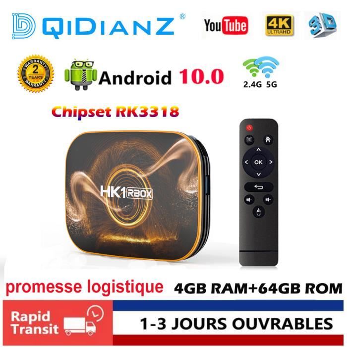 NOUVEAU 2020 HK1 RBOX R1 TV Box 4Go 64Go Android 10.0 Rockchip RK3318 ...
