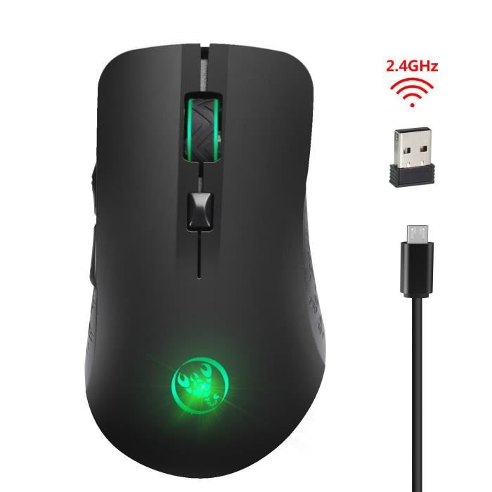M20 Wireless Gaming Mouse 2,4 GHz 2400DPI LED USB optique ergonomique ...