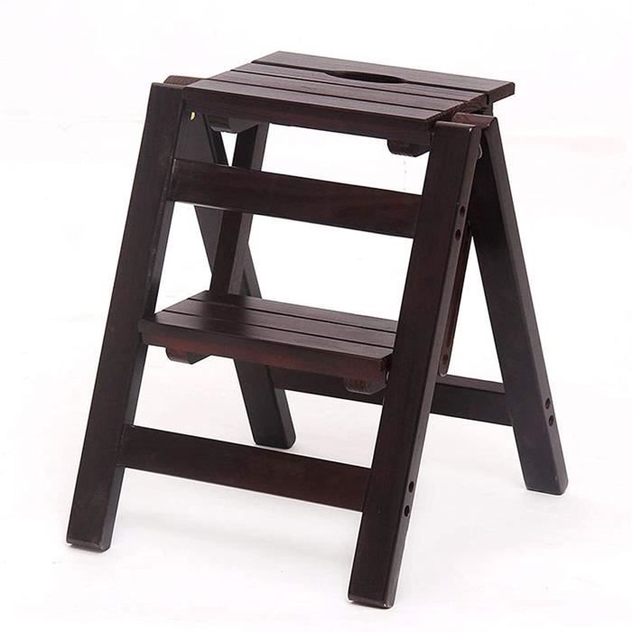 Escabeau de ménage en Bois Massif escabeau Pliant escabeau ...