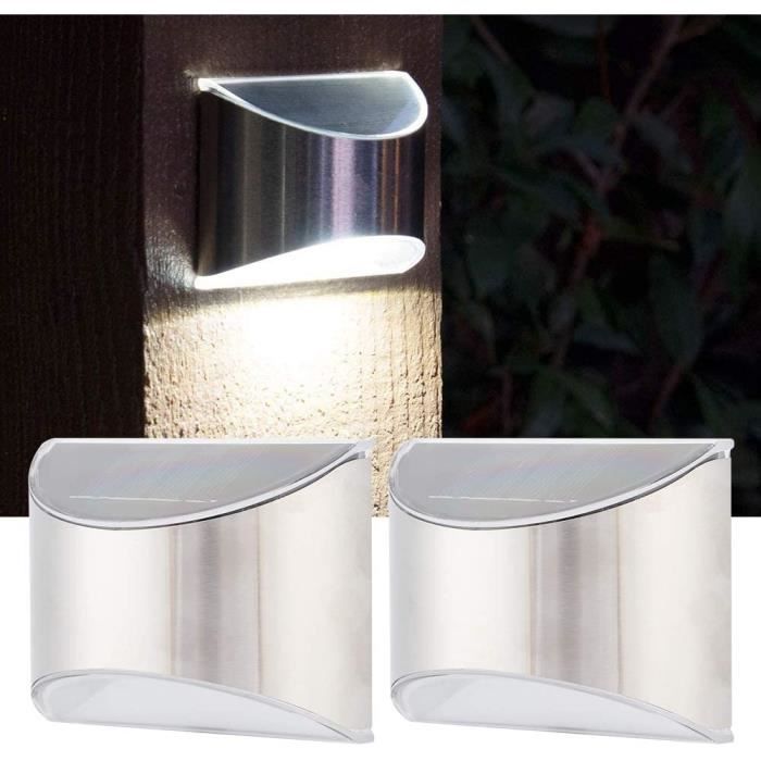 Appliques Murales Solaires, Lumières De Clôture Solaire Applique Murale Extérieure Pour L ...