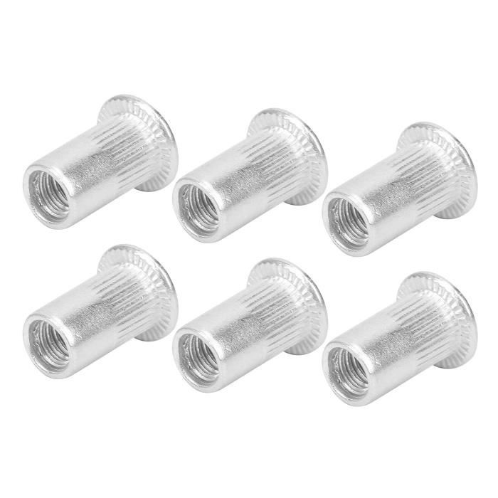 Écrou À Rivet M5, 100 Pièces Ecrou A Sertir Aluminium Insert Fileté Alu ...