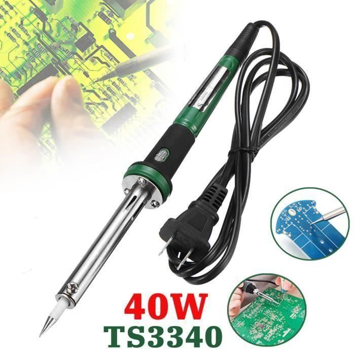 TS3340 220V 40W 0.25mA Fer à Souder Électronique Soudage Soudure Température - Cdiscount Bricolage