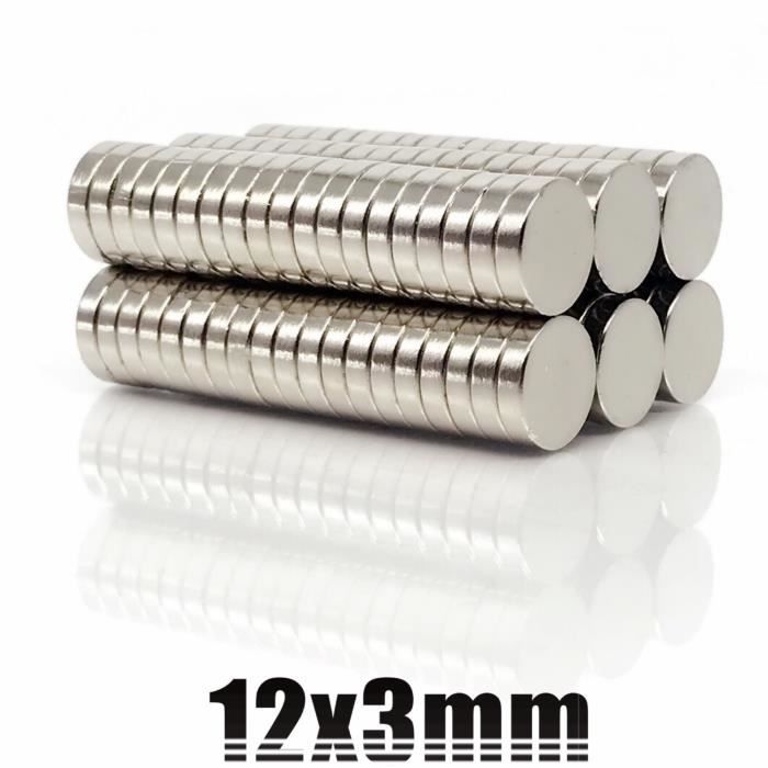 20 pièces - 12mm x 3mm Rond Super Fort Aimants À Disque 12*3 12x3 ...