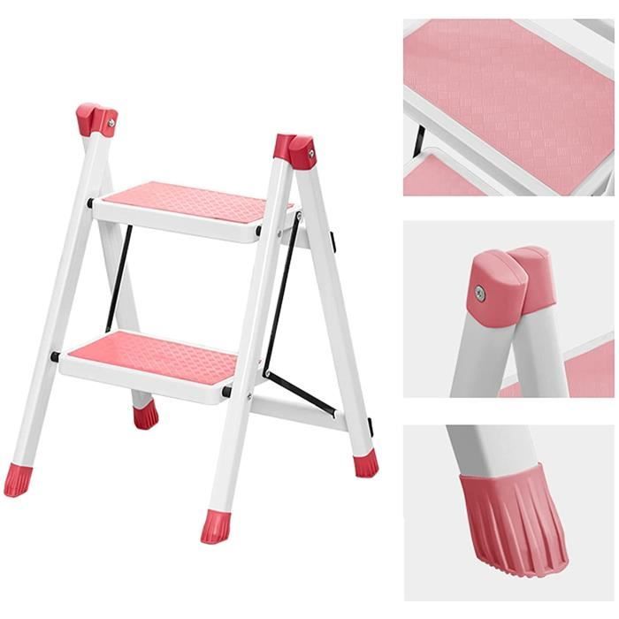 Petit Escabeau Pliable 2 Marches Stable Et Pratique.Escabeau 2 Marches ...