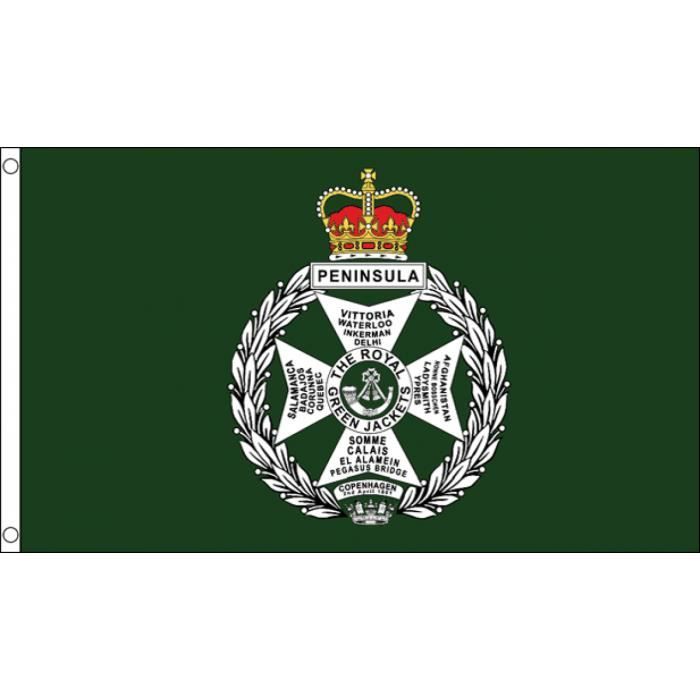 Drapeau Royal Green Jackets de la British Army 150x90cm - RGJ anglais ...