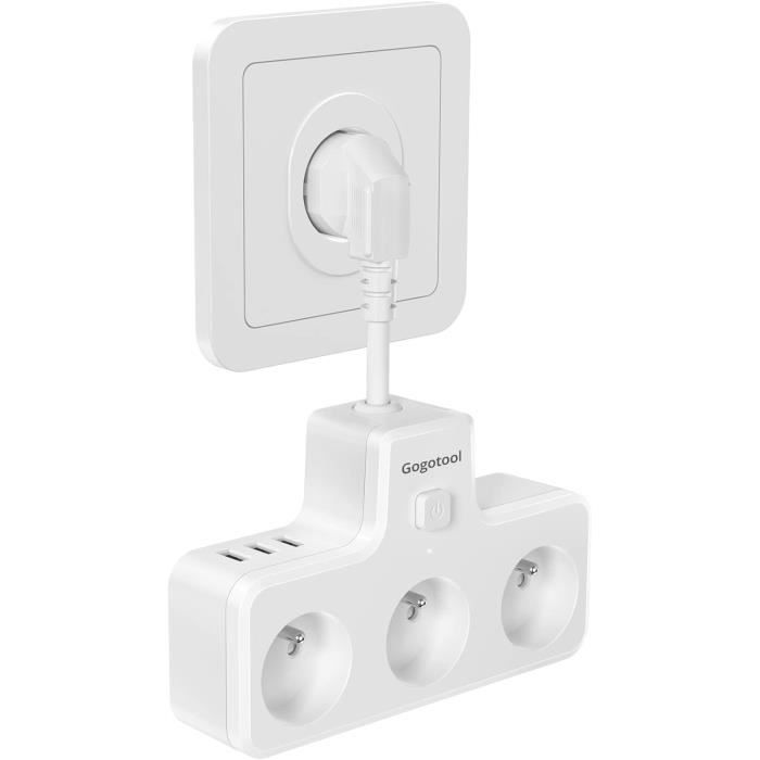 Prise Multiple Usb, 6 En 1 Chargeur Multiprise, Secteur Avec 3 Ports ...