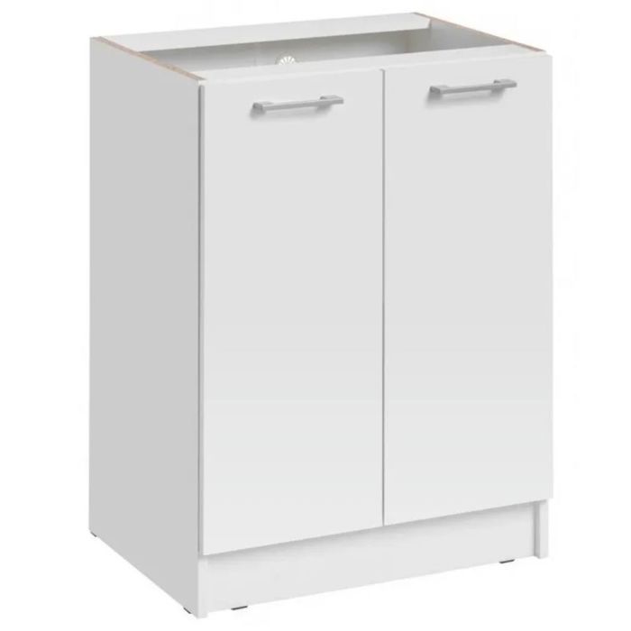 Meuble bas de cuisine Eco Blanc 2 portes L 60 cm - Cuisineandcie ...