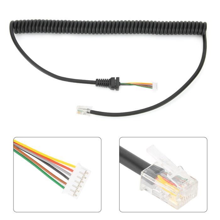 Câble micro écologique de 110 cm / 3,6 pieds Câble micro noir, câble de ...