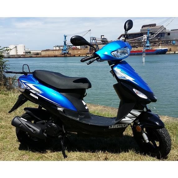LONGJIA Scooter 50cc Digita 2 Temps Bleu - Cdiscount Auto