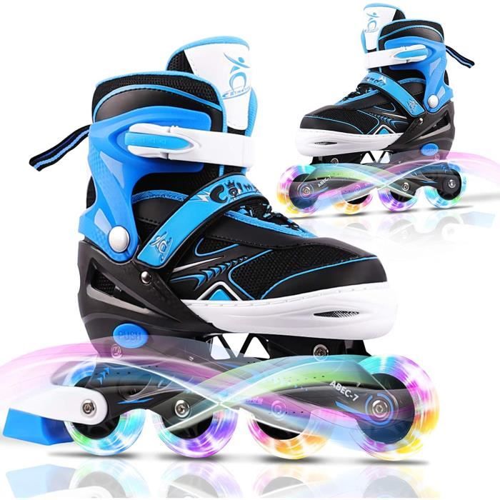 Rollers en ligne Enfant RUMOCOVO avec 8 Roues Lumineuses - Noir ...