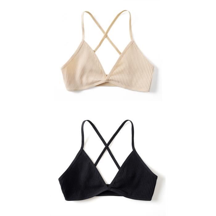 Soutien-gorge,Soutien-gorge push-up confortable en coton pour femme ...