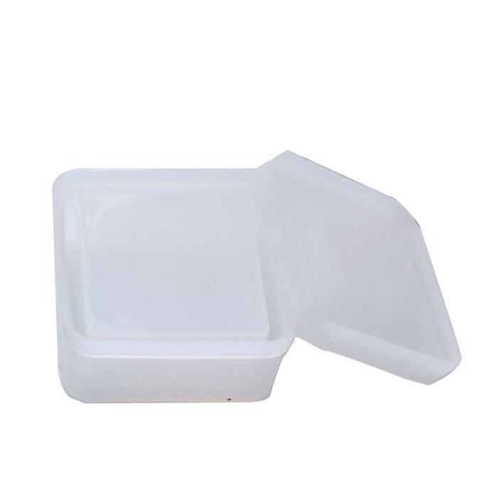 Moule en silicone pour boîte de rangement en époxy cristal [carré ...