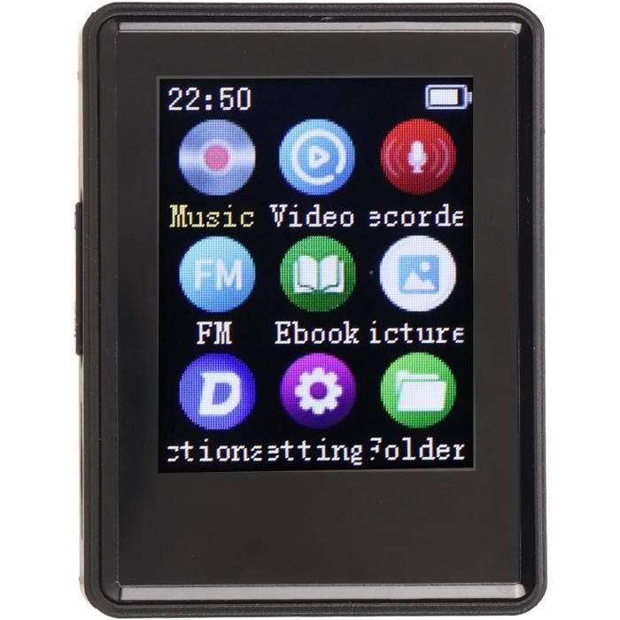 Lecteur MP3, Lecteur MP3 MP4, Radio FM, Haut-parleurs Intégrés, 5.0 ...