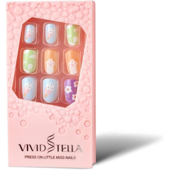 Faux ongles - SSS - Vivid Stella - Motifs riches - Colle pré-appliquée ...