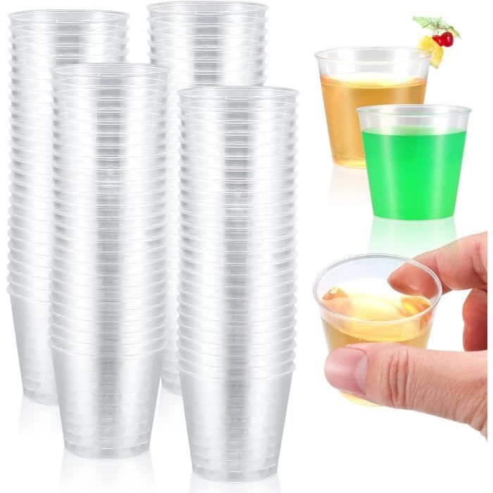 Lot de 100 verres à liqueur réutilisables en plastique - 3 cl - 30 ml ...