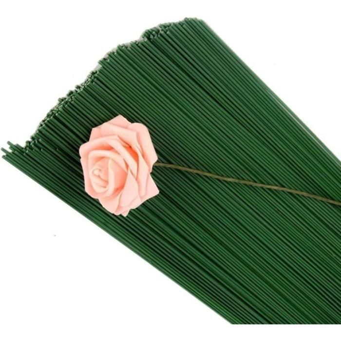 SBYMX 100 Pack Fil de Fer Fleur,Vert Stem Wire Floral Stem Fil,pour ...