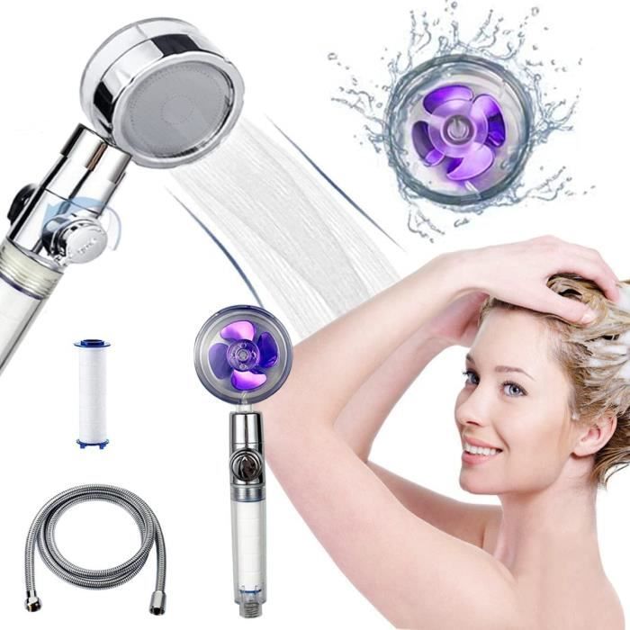Pommeau de Douche à Haute Pression, Pommeau de Douche Rotatif à 360°, Pommeau de Douche avec ...