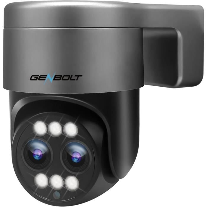 Ptz Caméra Surveillance Wifi Extérieur 2.5K, 2.4-5Ghz Bi-Band Wifi Caméra Ip 4Mp Avec 12X Zoom ...