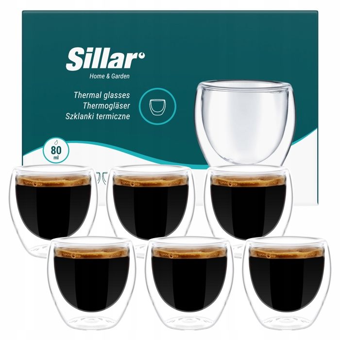 Coffret de 6 Tasse à café-Expresso-Espresso en Verre , Set-Tasses à ...