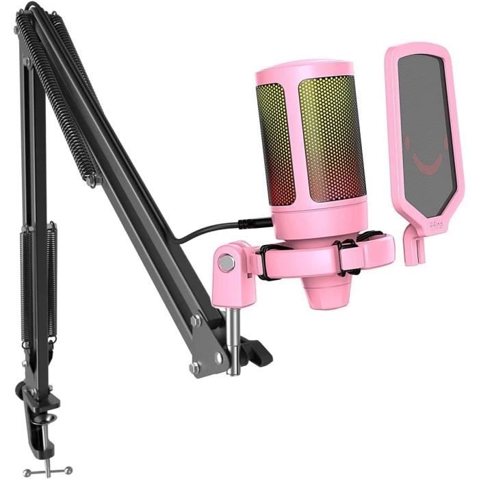 USB Microphone Gaming kit, RGB Condensateur Microphone pour Ordinateur ...