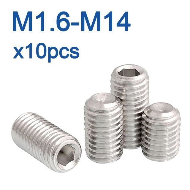 VIS,M3-20mm x10pcs--Vis À Tête Hexagonale En Acier Inoxydable, 10 Pièces-lot, M2 M3 M4 M5 M6 M8 ...