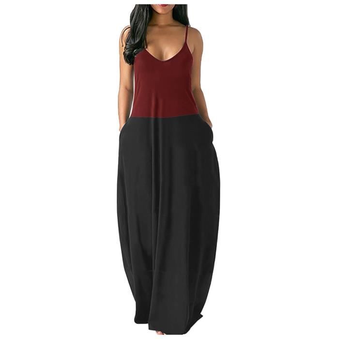 Robe Womens Beach Pull Maxi Boho Sundress Mesdames Loose Long Slip ...