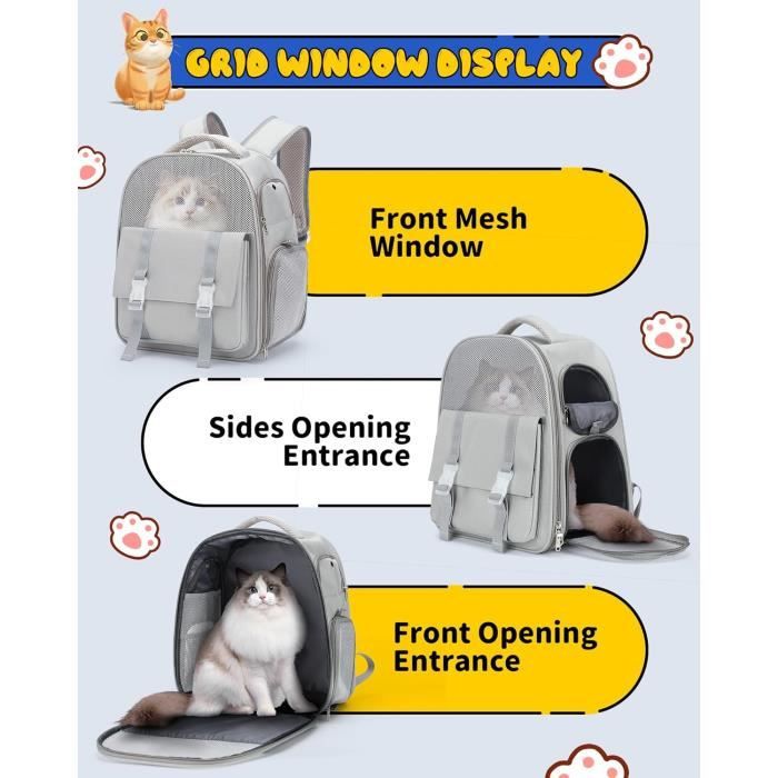 Sac Transport Chat, Sac A Dos Pour Petit Chien Chat Animal Avion Cabine ...