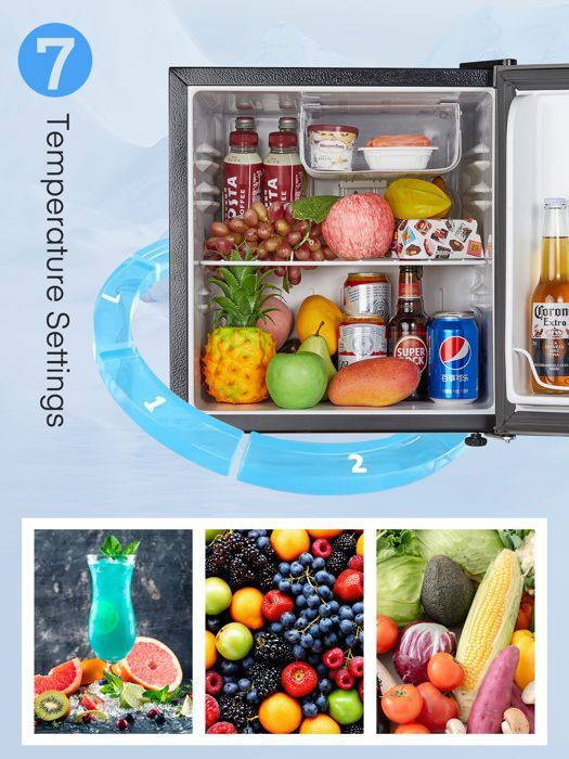 Mini Frigo de Chambre 46L, Petit Frigo Silencieux Avec Conglateur ...