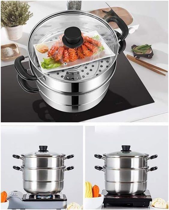 Cuiseur Vapeur Moderne Et Simple En Acier Inoxydable Facile Nettoyer Facile Utiliser Adapt ...