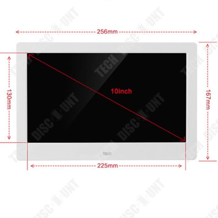 Cadre Photo Numérique - TD® - 10 pouces - Résolution 1024x600 - Ultra ...
