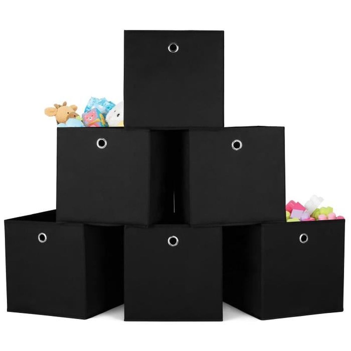 Lot De 6 Bacs De Rangement Intissés Pliables Boîtes Pliables De