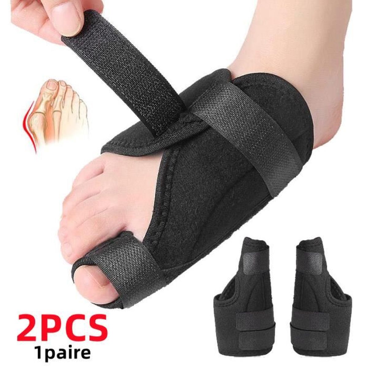 Séparateur d'Orteil,Orthèse Hallux Valgus Réglable,Correcteur d'Oignon ...