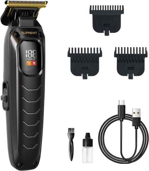 Tondeuse Cheveux Hommes,Tondeuse Barbe Electriques Professionnelle,Afficheur Led,Usb T-Blade ...