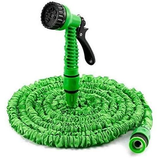 Expandable Garden Hose Pipe 7 Function Water Spray Gun Tap Nozzle 50ft ...