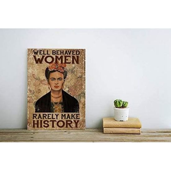 Poster Frida Kahlo Portrait Frida Kahlo Wellbehaved Women Rarely Make ...