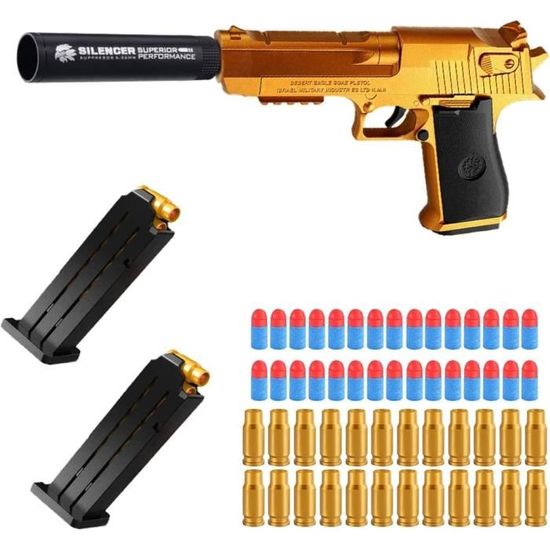 Pistolet de simulation d'aigle du désert avec silencieux,pistolet pour ...
