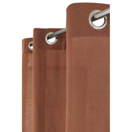 Rideau Tamisant - Noname - 135 x 260 cm - Matière Recyclée - Brun ...