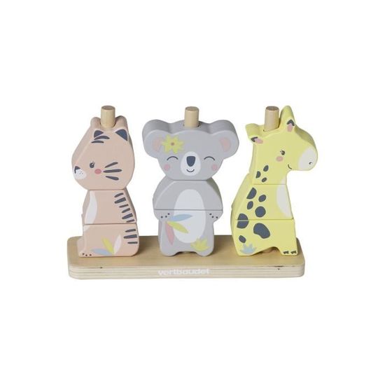 VERTBAUDET Animaux à empiler KOALA en bois FSC® rose TU - Cdiscount Jeux - Jouets