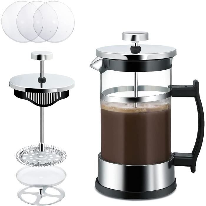 Cafetière à piston, french press expresso et bouilloire avec triple ...