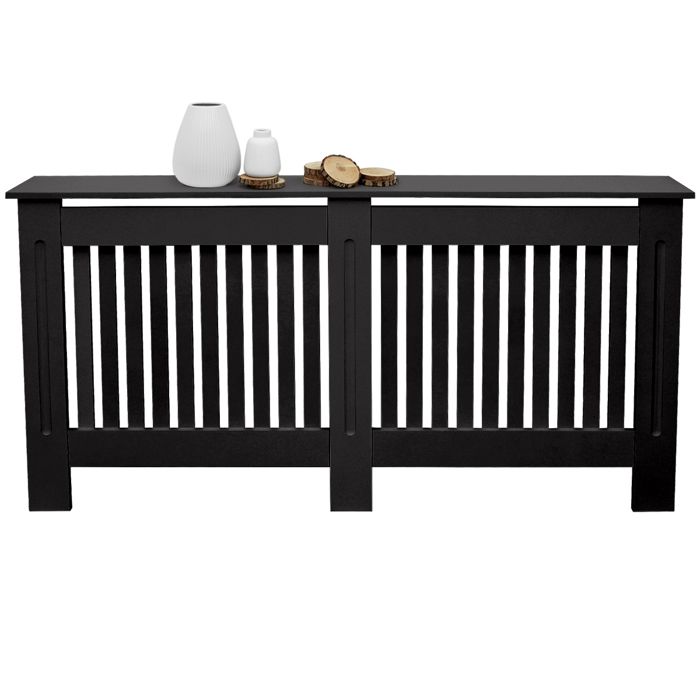 ECD Germany Cache-Radiateur Chauffage Moderne - 152x19x82cm - Noir ...