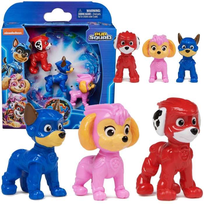 Pat Patrouille The Movie 2 Petit lot de 3 figurines Chase Chase ...