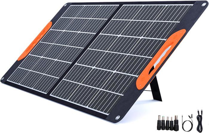 Mobisolar 100W Panneau Pliable Solaire Monocristallin Photovoltaïque pour charger la Batterie ...
